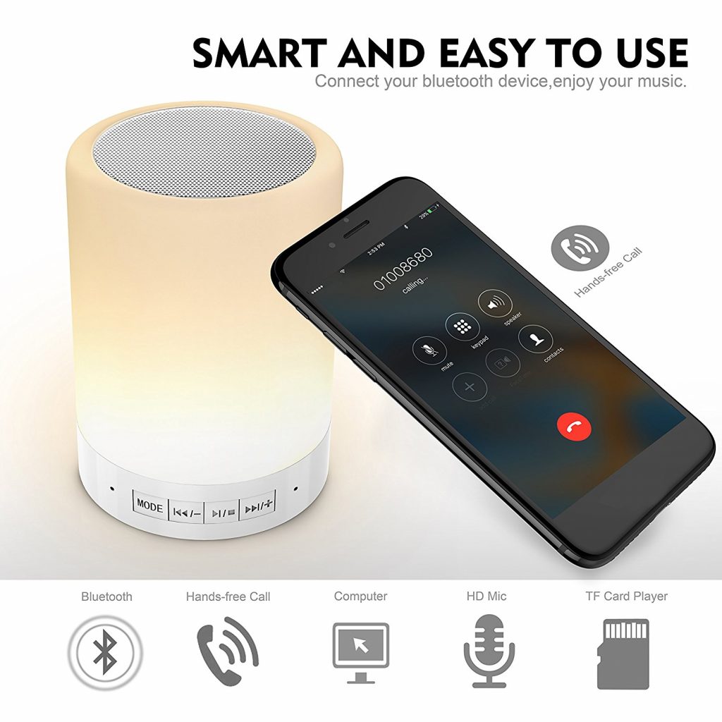 Bluetooth Lamp for Bedside - Ultimate LED Nightstand Light - Legit Gifts