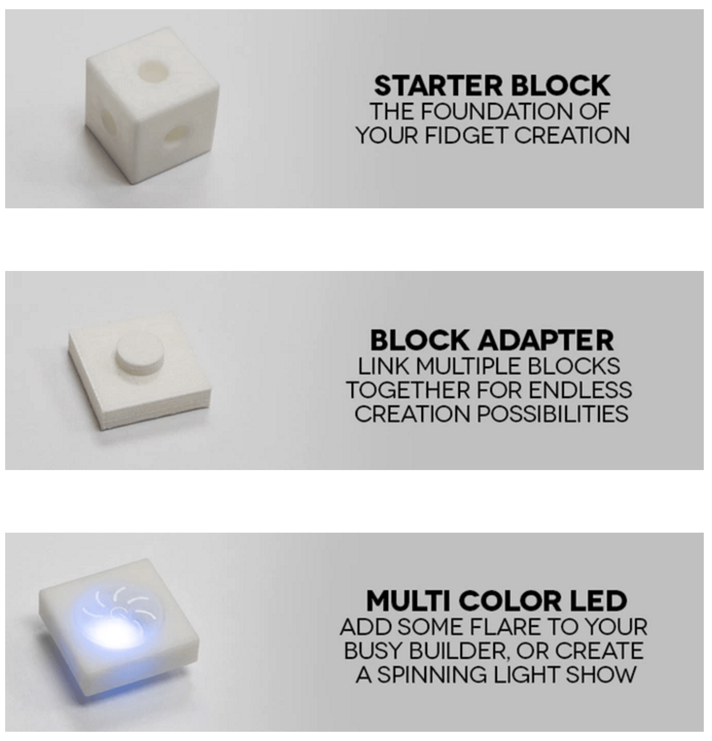 Busy Builders - Customizable Fidget Cubes - Legit Gifts