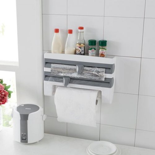 4 In 1 Kitchen Wrap Dispenser Tinfoil Plastic Paper And More Legit