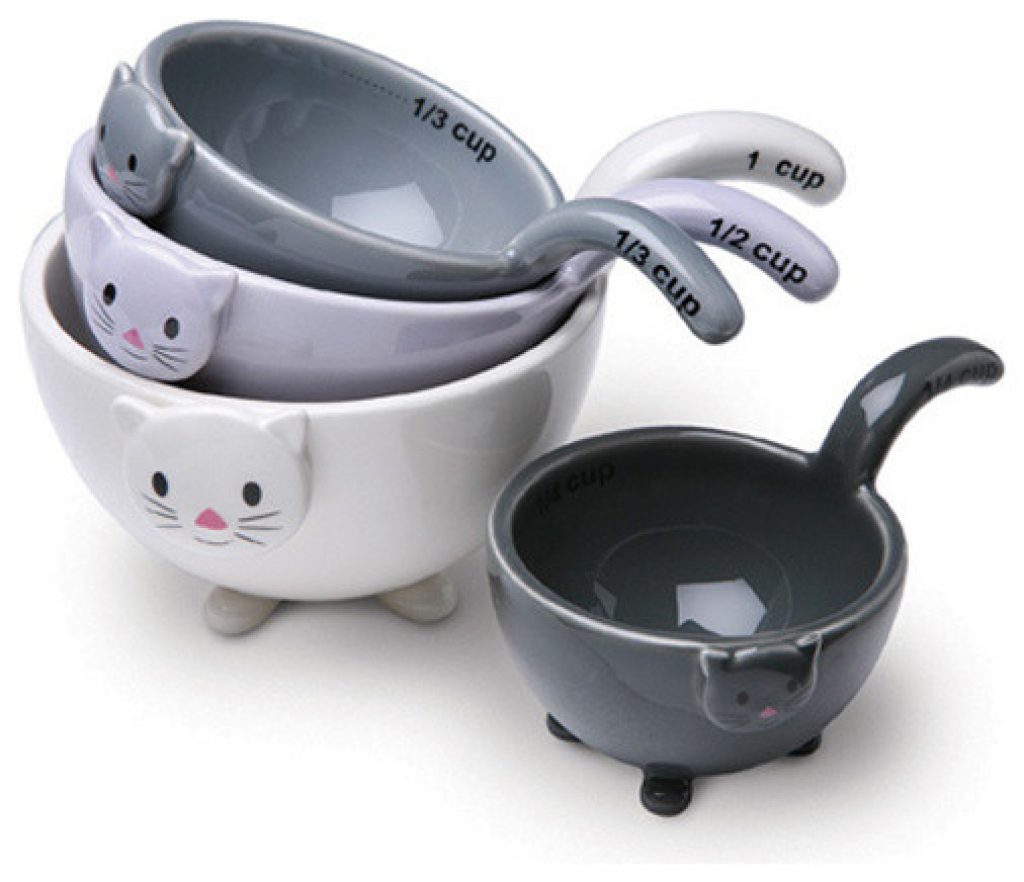 Ceramic Cat Measuring Cups/Spoons - Legit Gifts